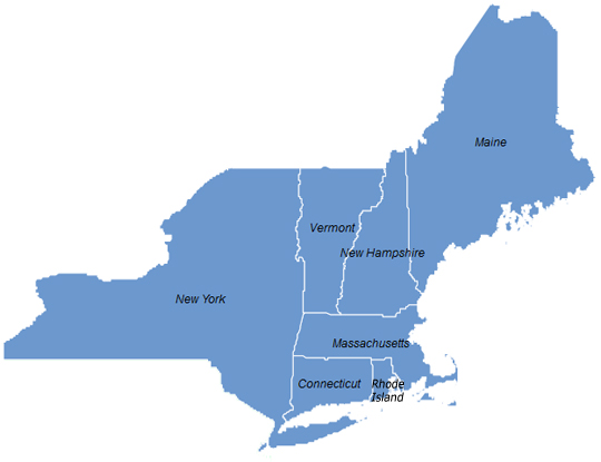 RHYTHMIC GYMNASTICS USA REGIONAL MAP